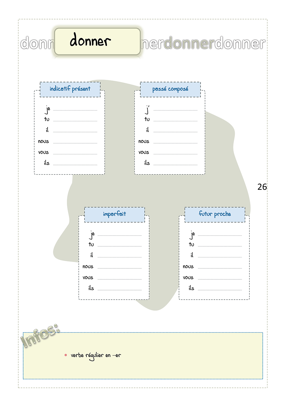 SNE SHOP - Mon cahier de verbes - Cycle 3