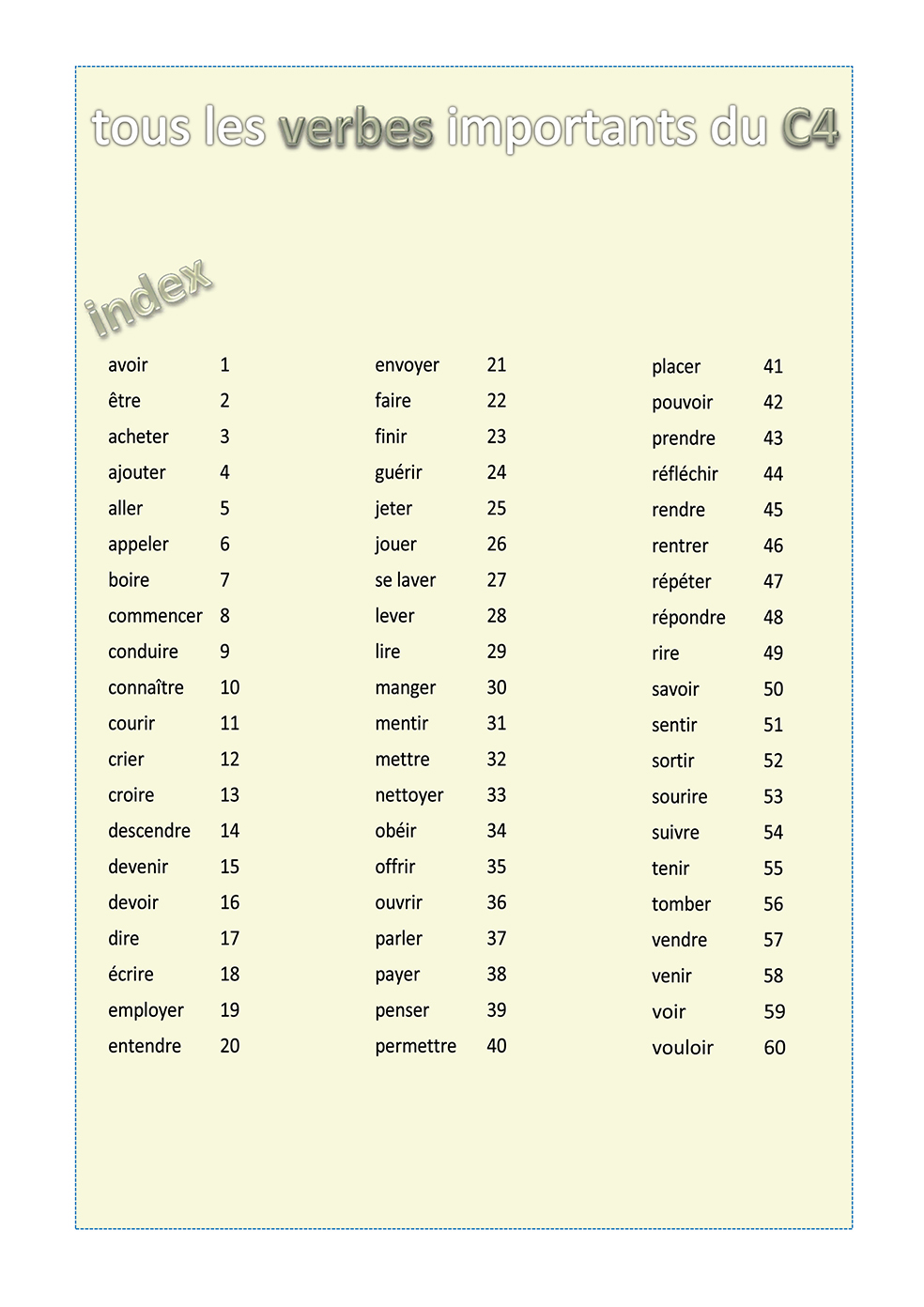 SNE SHOP - Mon cahier de verbes - Cycle 4
