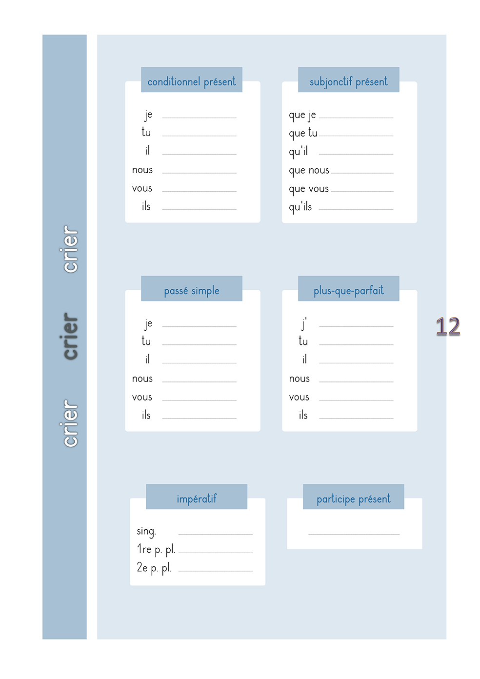 SNE SHOP - Mon cahier de verbes - Cycle 4